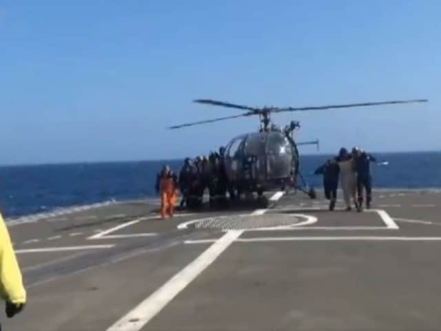 Video: Indian Navy Contains Fire, Treats Injured Crew of Vessel After ...