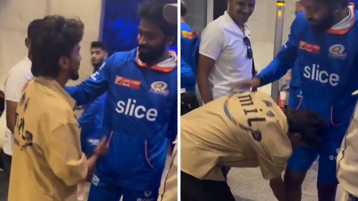 Die-Hard Hardik Pandya Fan Touches His Idol's Feet After Sunrisers ...