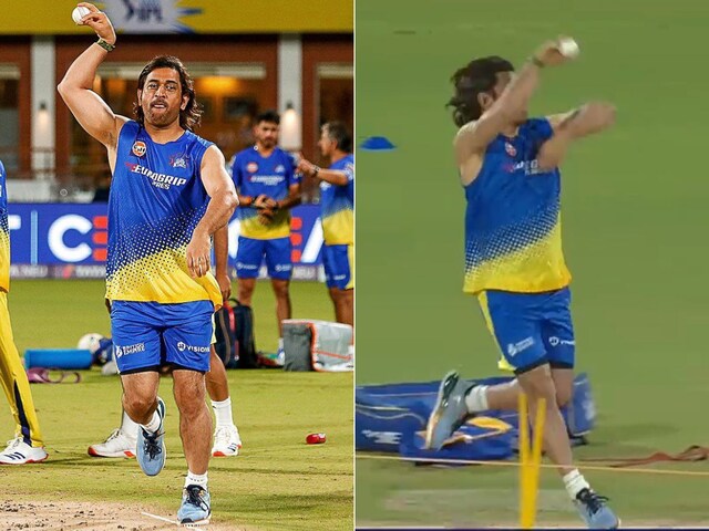 CSK vs GT: MS Dhoni Bowling in Chennai Super Kings Nets and Netizens ...