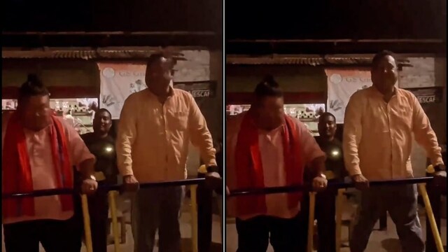 Nagaland Minister Temjen Imna Along Exercises On Air Walker in Outdoor ...