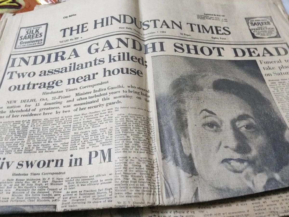 Indira Gandhi Death Body