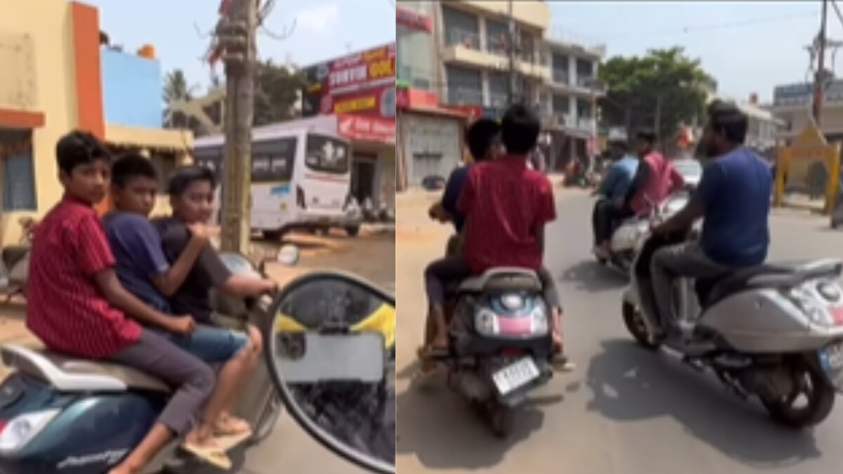 Watch: Kids Ride Scooter On A Busy Road And Cause Accident, Get Slapped ...