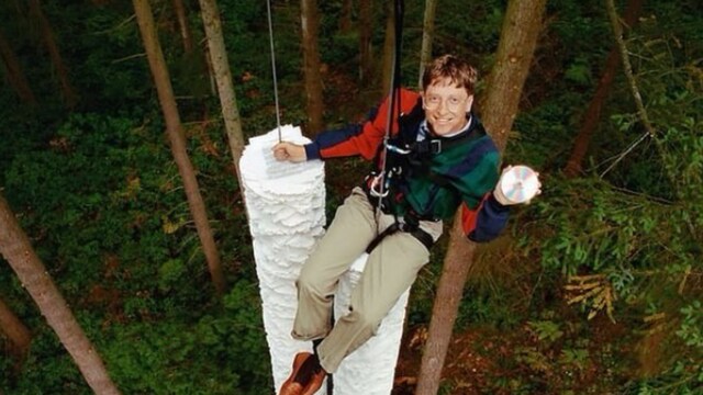 When Bill Gates Sat On Gigantic Stack Of Paper Just To Illustrate ...