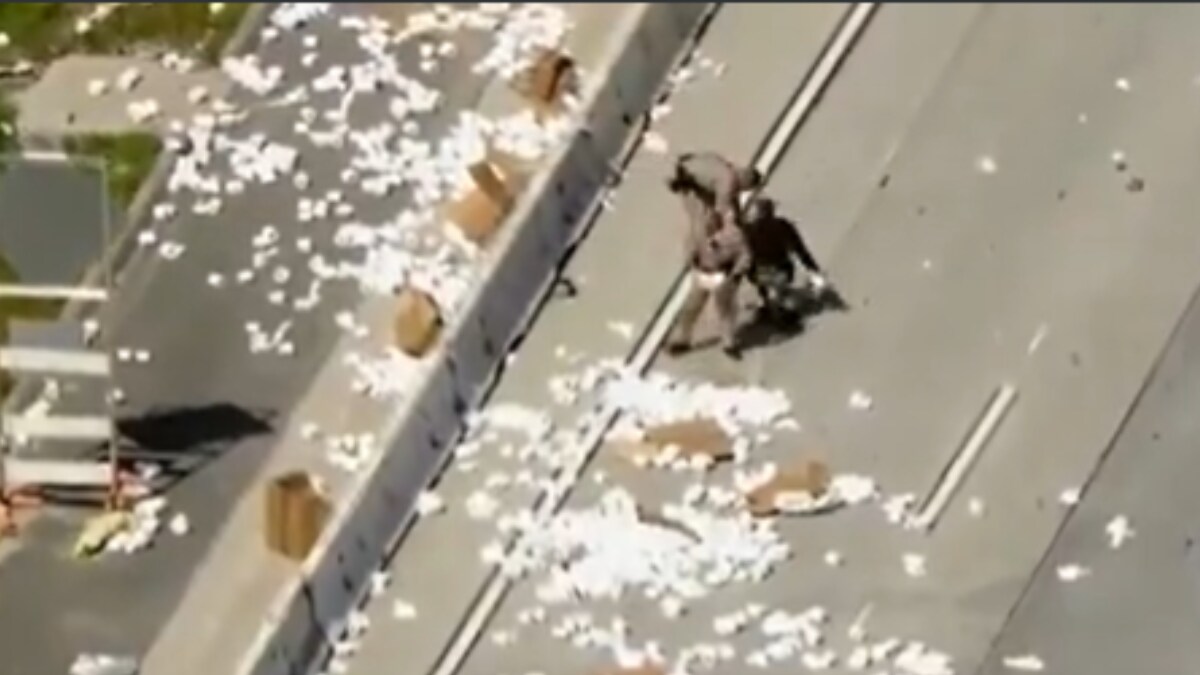 Watch: Hundreds Of Toilet Paper Rolls 'Clog' California Highway In ...