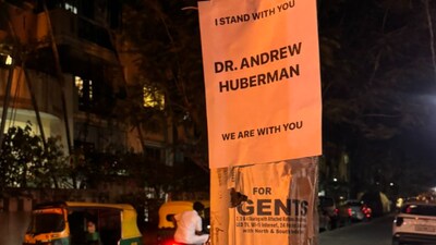 Controversial Neuroscientist Andrew Huberman's Poster In Bengaluru ...