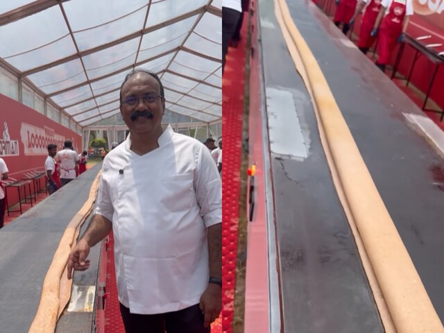 This 123 Feet-Long Dosa, Prepared By 75 Chefs, Sets World Record - News18