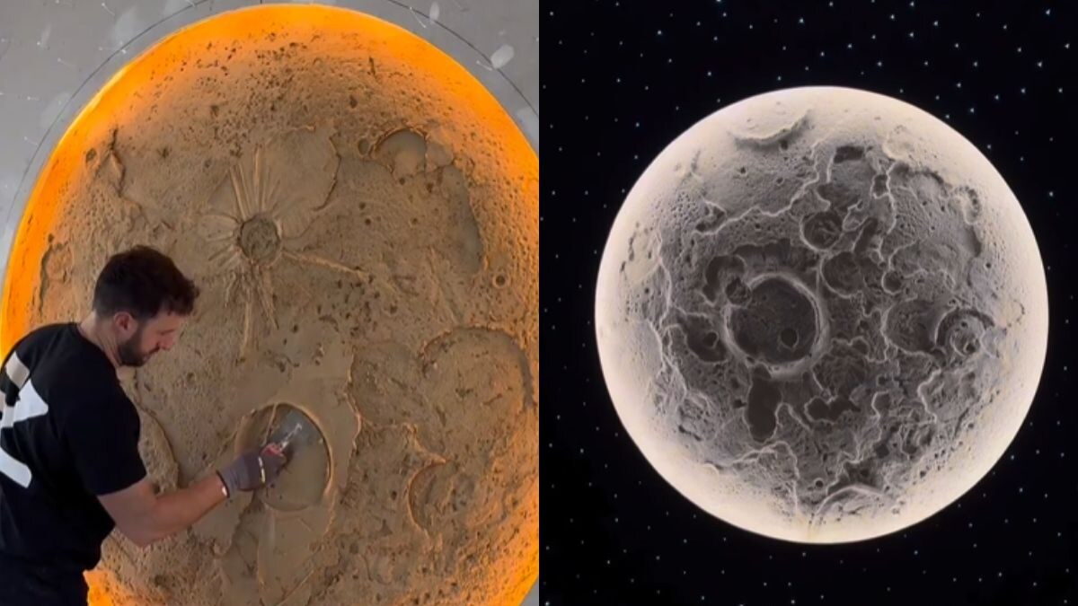 Man Uses Cement To Make Moon Sculpture And The Result Is 'Out Of This ...