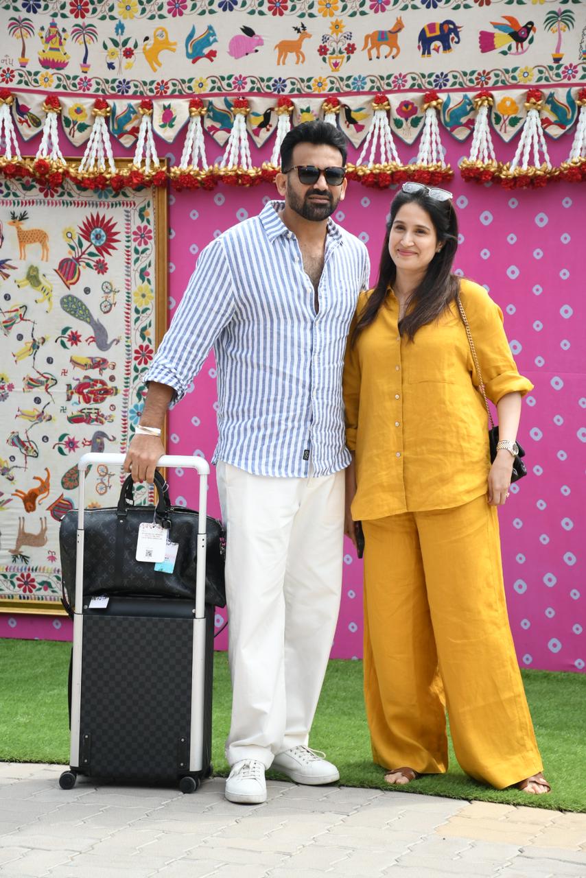 MS Dhoni, Zaheer Khan, Ishan Kishan Arrive in Jamnagar For Anant Ambani ...