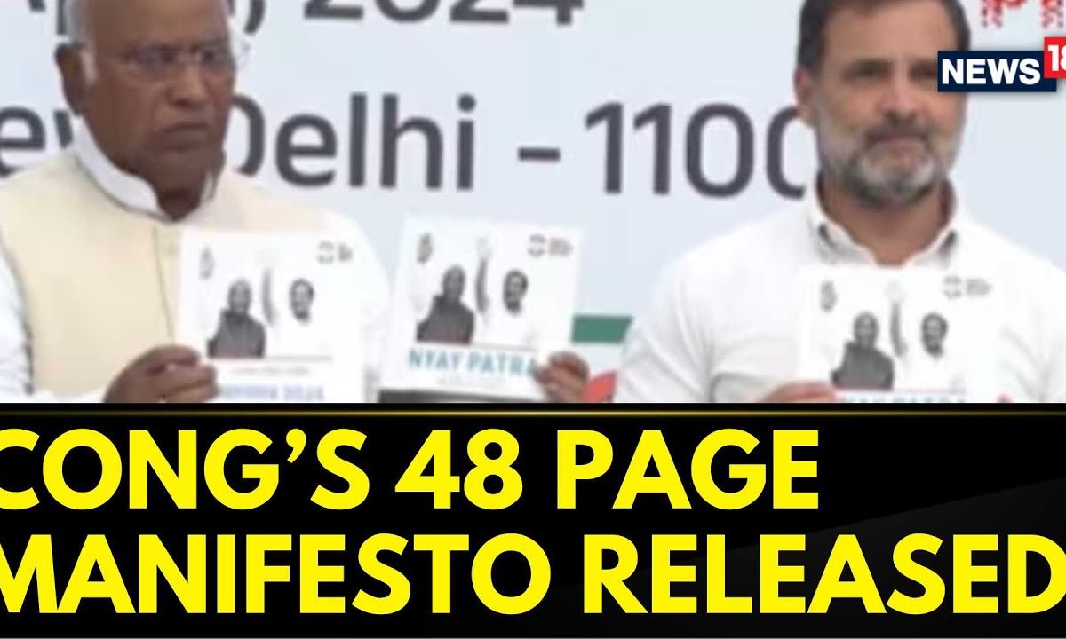 Congress Party Releases Its Manifesto For The 2024 Lok Sabha Elections AICC Headquarters In ...