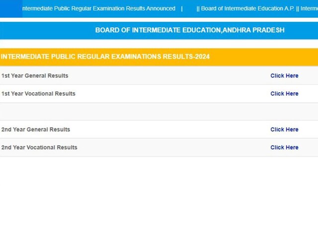 AP Inter 1st, 2nd Year Results 2024 Declared: How to Check Scores ...