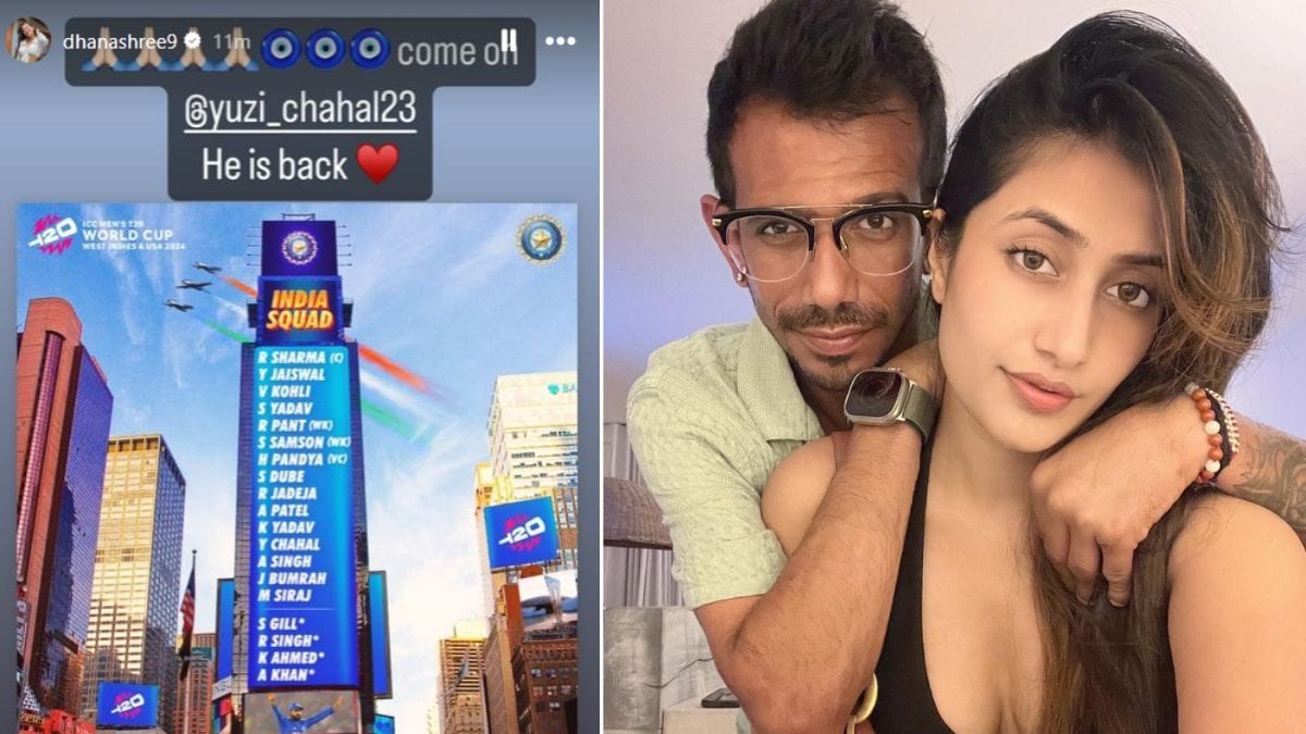 'He is Back': Dhanashree Reacts to Hubby Yuzvendra Chahal's Inclusion ...
