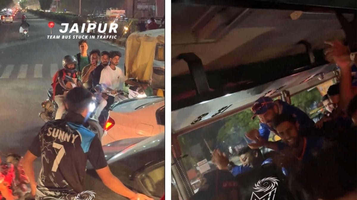 IPL 2024, RR vs MI: Fan Rescues Mumbai Indians Team Bus from Traffic ...