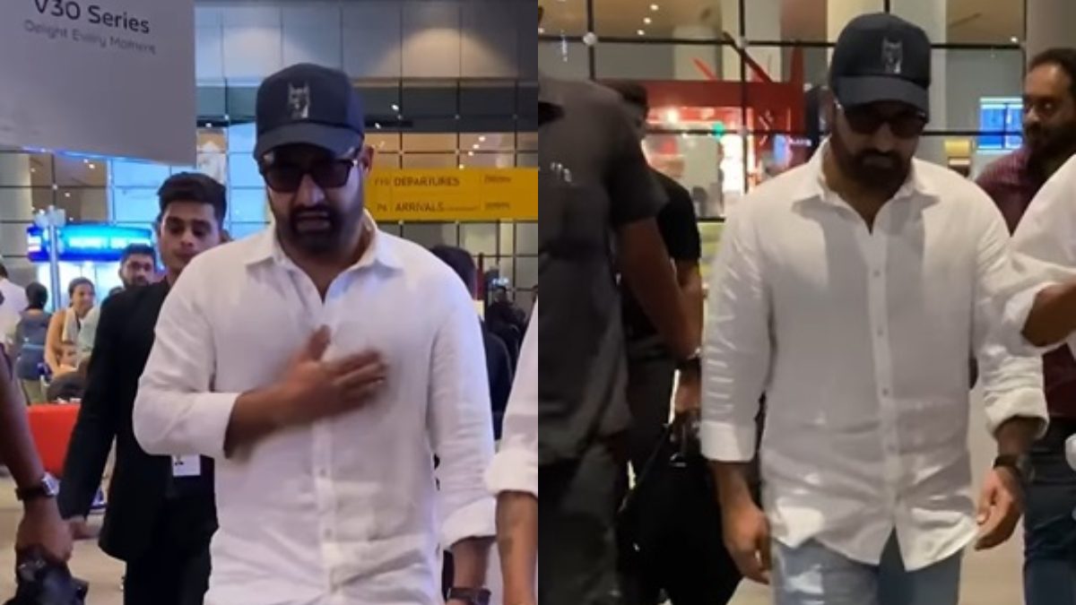 Jr Ntr Lands In Mumbai For War 2 Shoot With Hrithik Roshan, Gets Papped At Airport; Watch ...