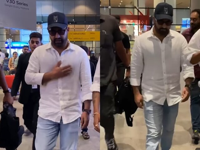 Jr Ntr Lands In Mumbai For War 2 Shoot With Hrithik Roshan, Gets Papped At Airport; Watch - News18