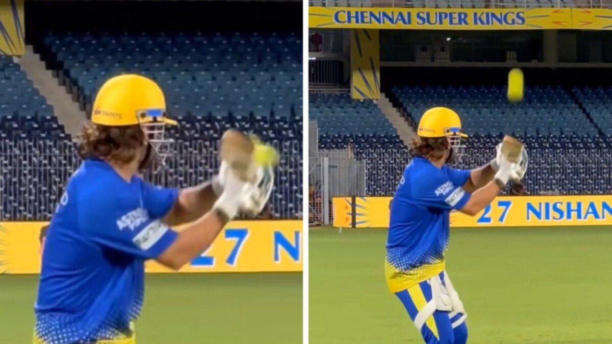 Watch: MS Dhoni's 'Nonchalant' Ramp Shot During Training Spells Danger for LSG Bowlers | Cricket ...