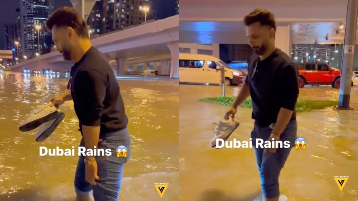 Rahul Vaidya Struggles to Walk Through Knee-deep Water in Dubai ...
