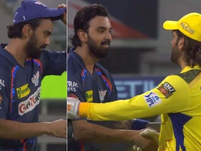 KL Rahul Shows Respect MS Dhoni, Takes Off His Cap Before Shaking Hands ...