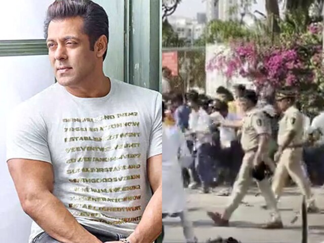Salman Khan Fans Face Lathicharge Outside Galaxy Apartments On Eid ... Salman Khan Fans Face Lathicharge Outside Galaxy Apartments On Eid ...