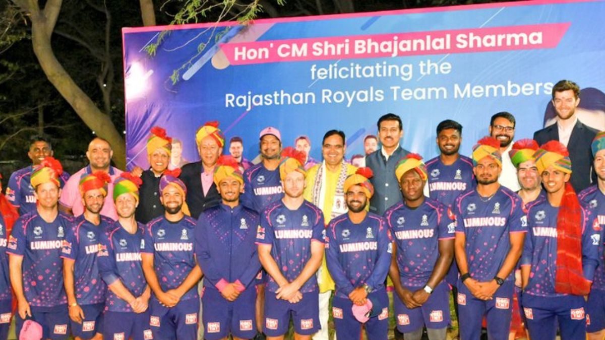 Rajasthan CM Bhajan Lal Sharma Felicitates Rajasthan Royals Team For ...