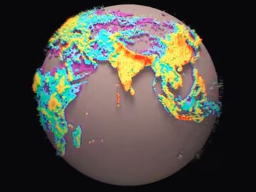 Graphical Representation Of Human Population Density On Earth Goes ...