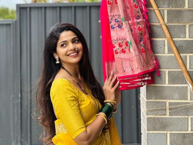 In Pics: Pooja Sawant And Siddhesh Chavan Celebrate First Gudi Padwa ...