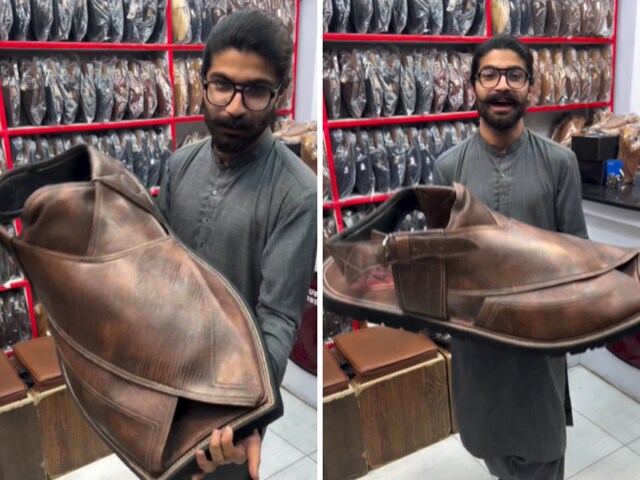 This Giant Handmade Chappal Reminds Desis Of 'The Great Khali' - News18