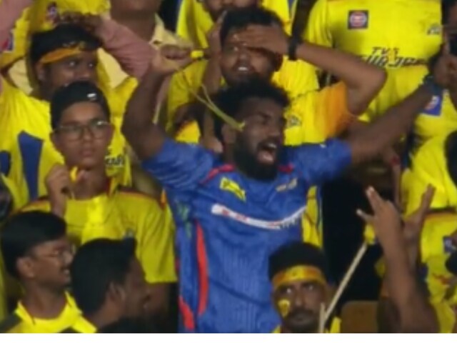 Lone LSG Fan's Celebration Amid A Sea Of Yellow At CSK's Home Turf Wins ...