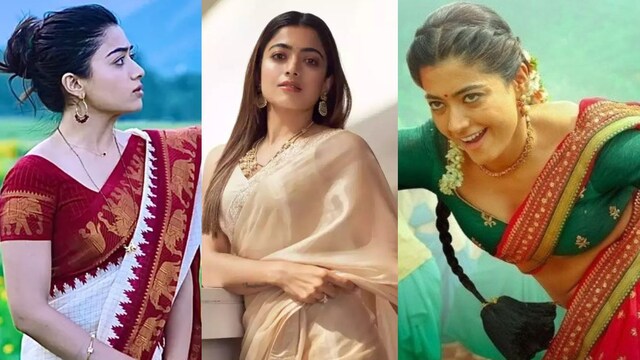 From Srivalli’s to Geetanjali’s Saree - Here’s Rashmika Mandanna’s Most Loved Saree Looks ...