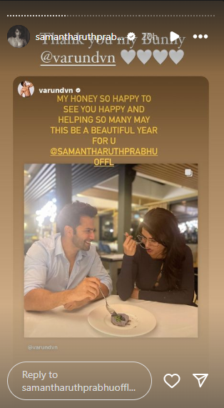 Varun Dhawan Calls Samantha Ruth Prabhu 'My Honey' in a Cheesy Birthday ...