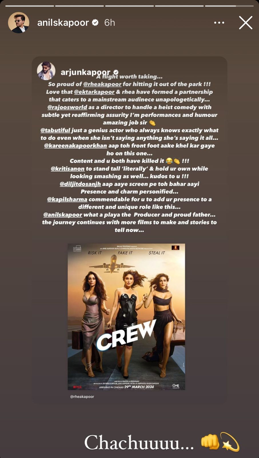 Arjun Kapoor Pens Note for Anil Kapoor Amid Latter's Ongoing FIGHT With Boney Kapoor: 'What A ...