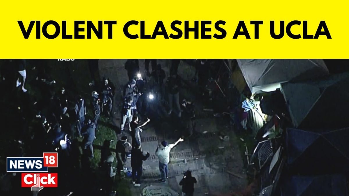 UCLA Violent Clashes After NYPD Storms Pro-Palestine Protest | US ...