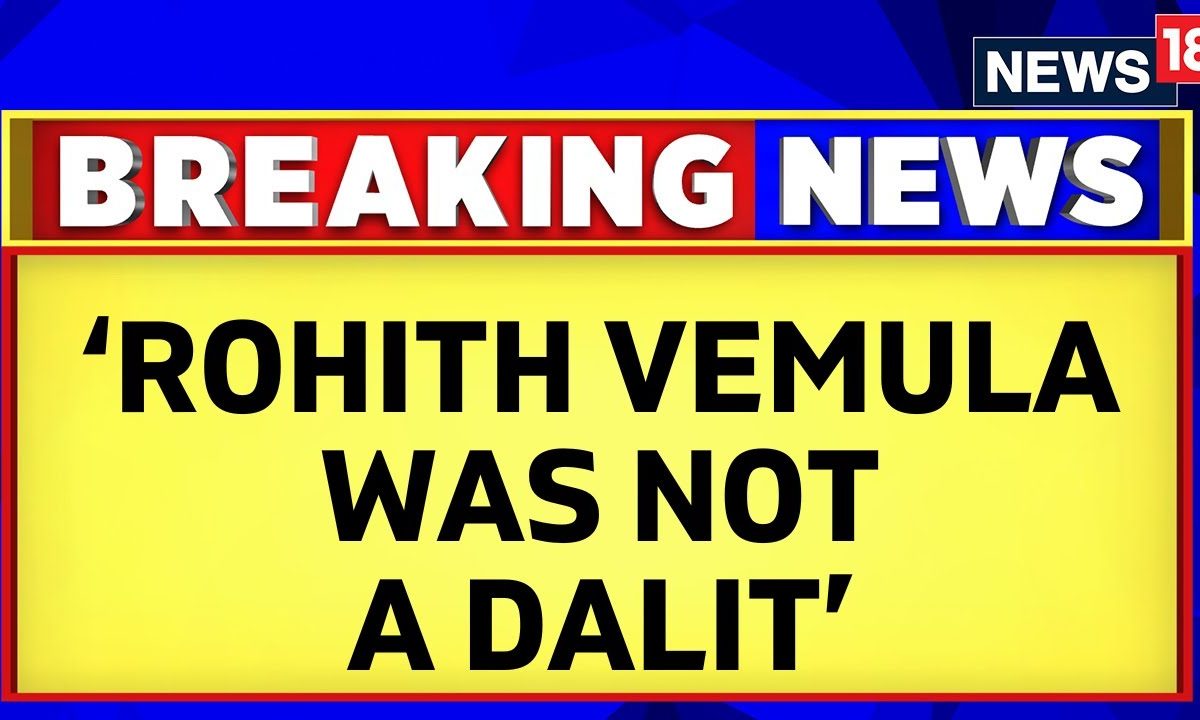 Rohith Vemula Was Not A Dalit, Clean Chit To All Accused: Telangana Police Report | English News ...