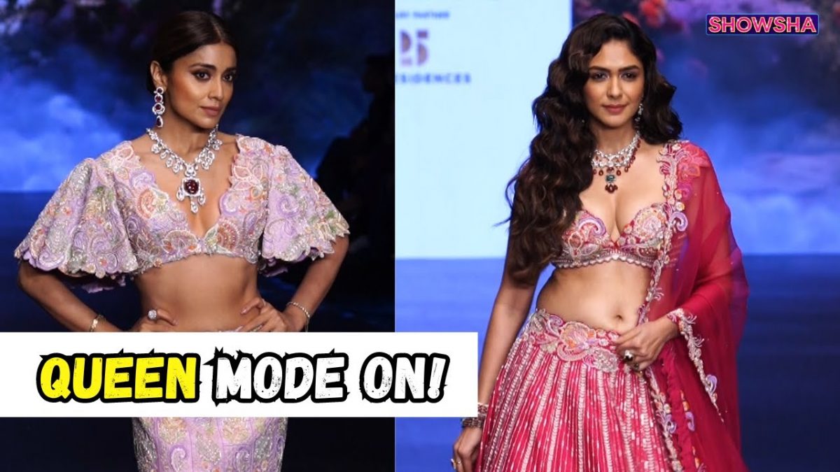Shriya Saran & Mrunal Thakur Look STUNNING As They Walk The Ramp For Anu Pellakuru I WATCH - News18