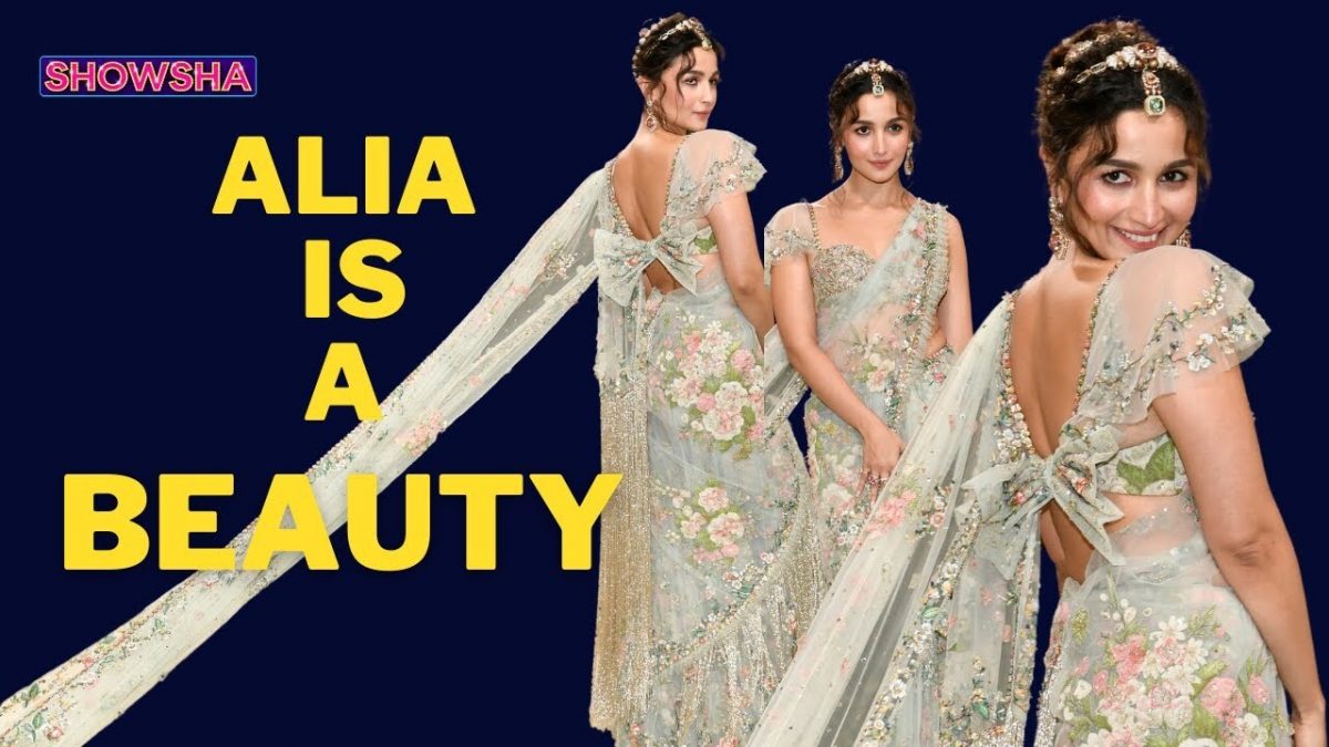 Alia Bhatt Looks Ethereal In A Sabyasachi Saree Featuring A 23-Foot ...