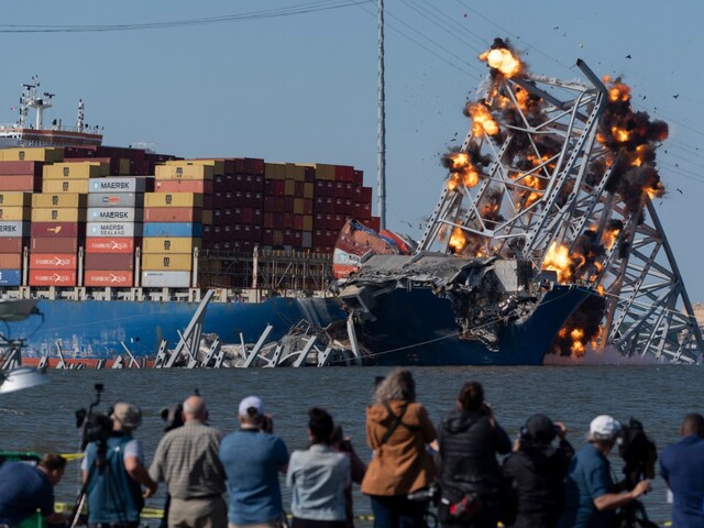 Watch: Demolition Experts Remove Part Of Collapsed Baltimore Bridge ...