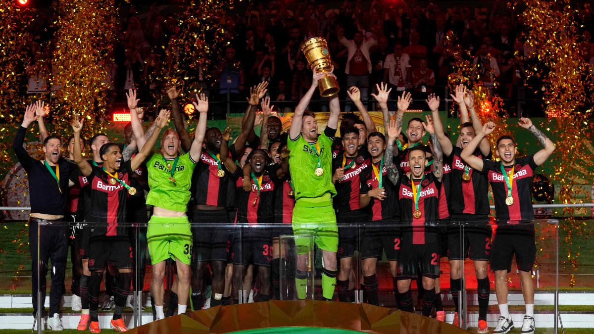 Granit Xhaka Scores as 10-man Bayer Leverkusen Lift German Cup to Claim First Double | Football ...
