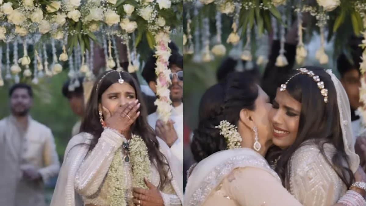 अपनी शादी में प्रवेश करने से पहले माँ के लिए भावुक हुई दुल्हन, देखें दिल छू लेने वाला वीडियो ...