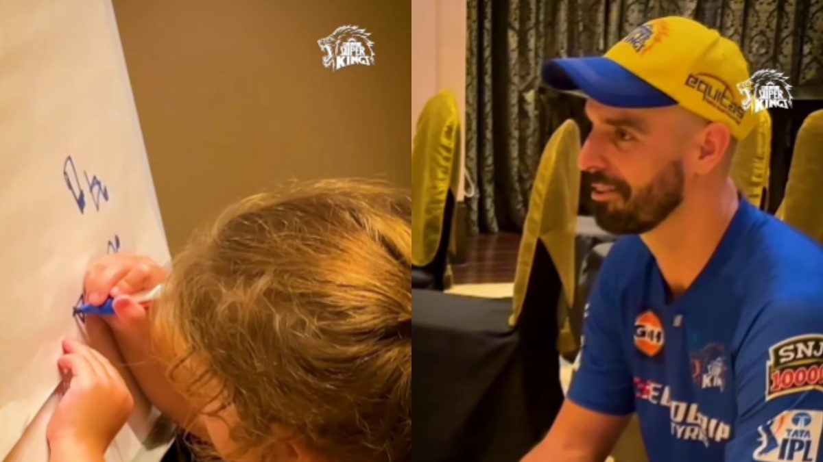 'Doodling Time': CSK Star Daryl Mitchell Impressed With His Daughter's ...