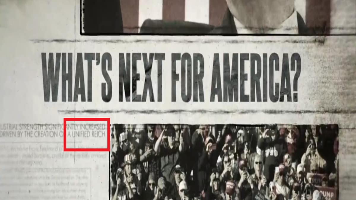 Trump Campaign Video Features Headline With Words ‘Unified Reich’, A ...