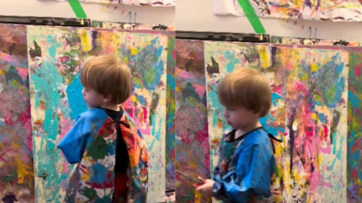 Two-year-old German Boy’s Painting Sold For Rs 5.8 Lakh | Viral News ...