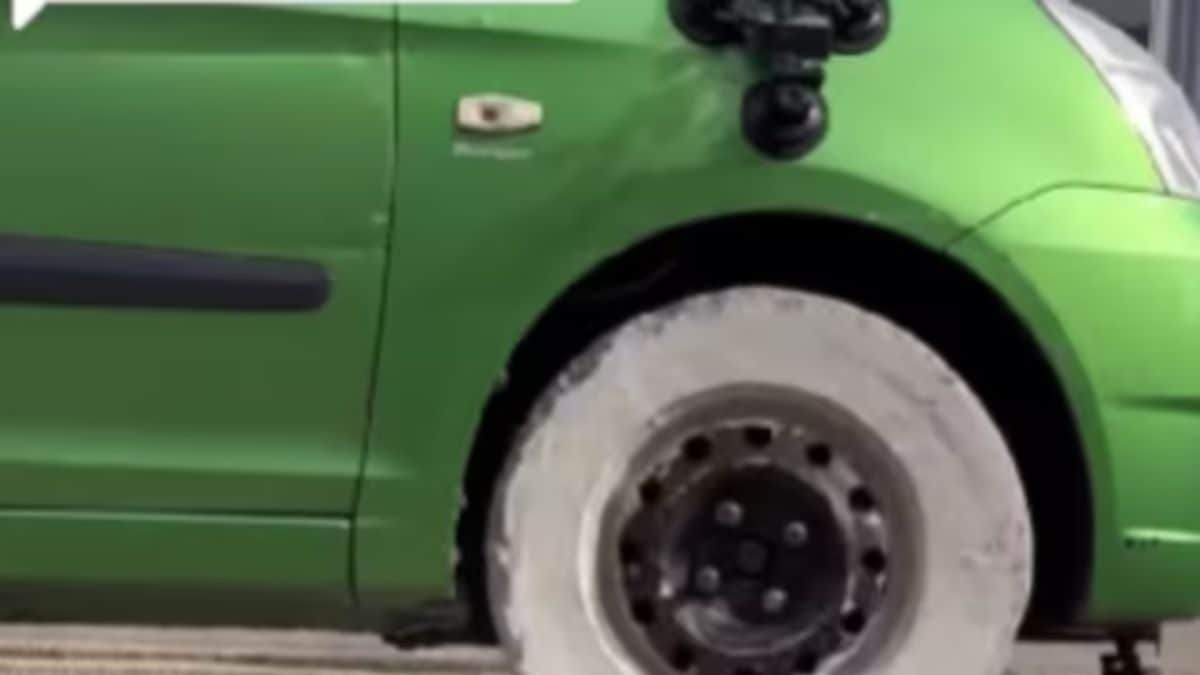 Video Of Car Running On 'Concrete Tyres' Leaves Internet Impressed ...