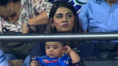 MI vs SRH: Jasprit Bumrah's Son Angad Makes First Public Appearance ...