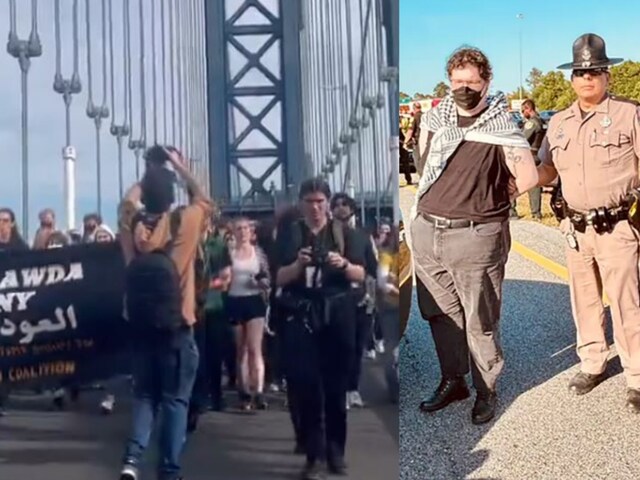 Anti-Israel Protesters Take Over Manhattan Bridge, Block Access To ...