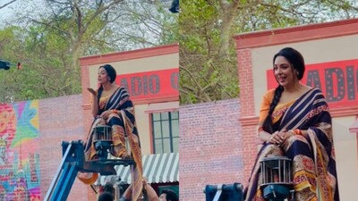 Rupali Ganguly Drops BTS Video From Anupamaa Set, Spotted Giving Flying ...