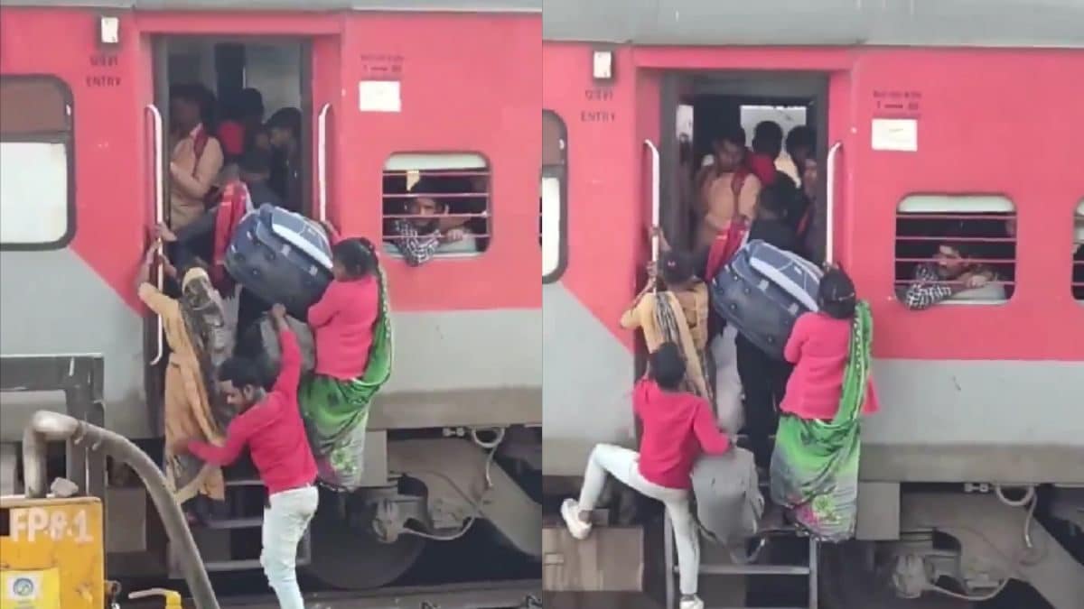 'Very Unsafe': Man and Woman Board Moving Overcrowded Train, Viral ...