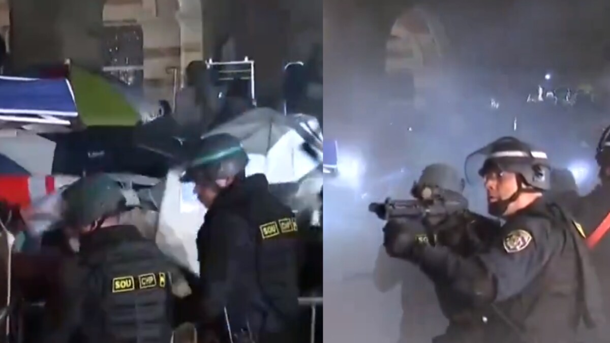 Watch: Riot Police Clears California University Pro-Palestinian Encampment After Violent Clashes ...