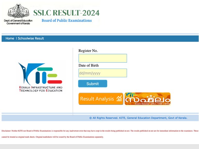 Kerala SSLC 10th Result 2024: Check Pass Percentage & Direct Link to ...