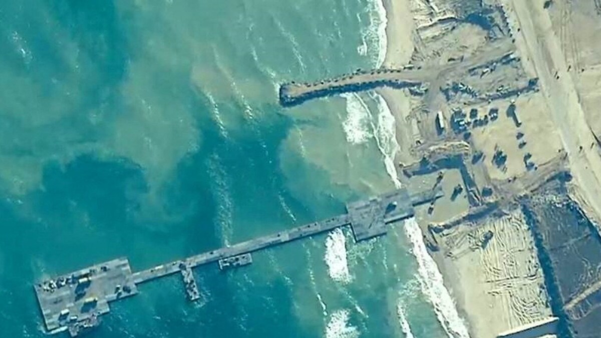 First Aid Delivered To Gaza Via Temporary Pier Made By US Military - News18
