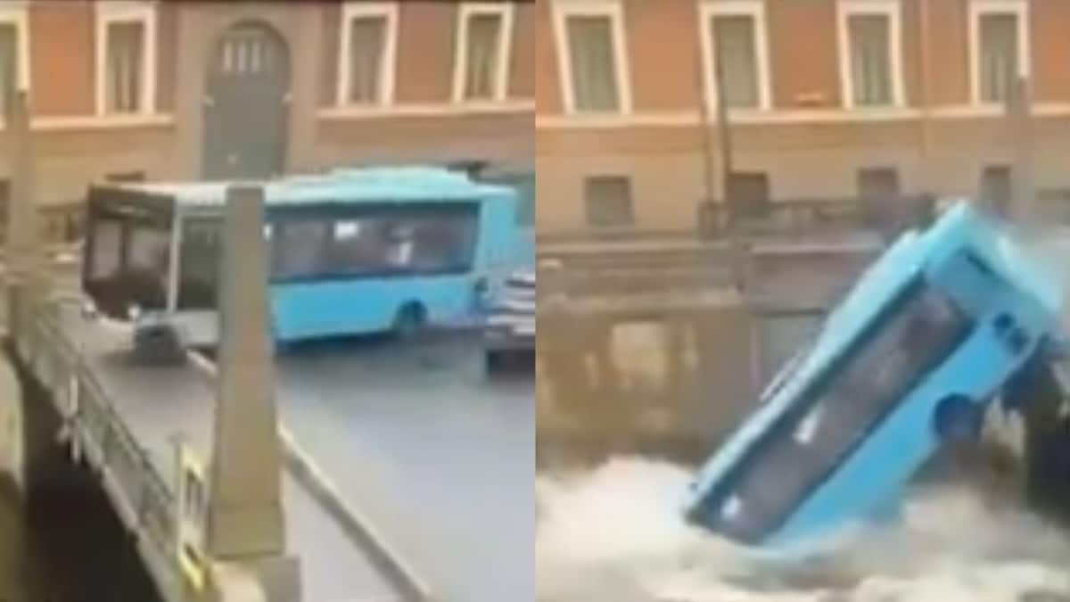 Caught On Cam: Three Killed As Bus Falls Into River In Russia's St ...