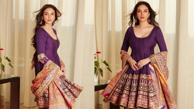 Heermandi Promotions: Aditi Rao Hydari Looks Regal In Vibrant Ethnic ...